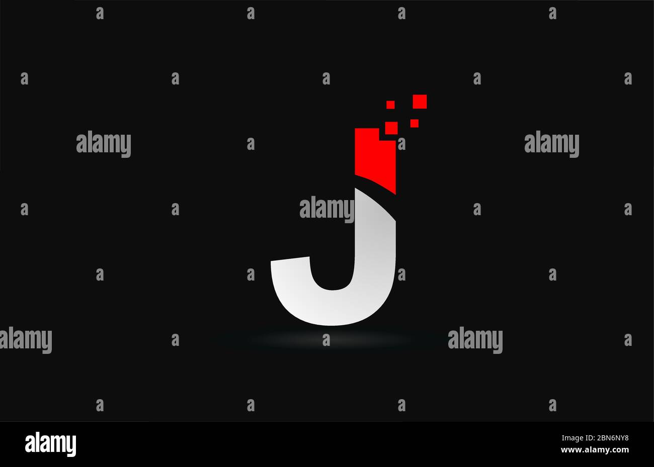 J letter logo icon for business and company with dots design Stock ...