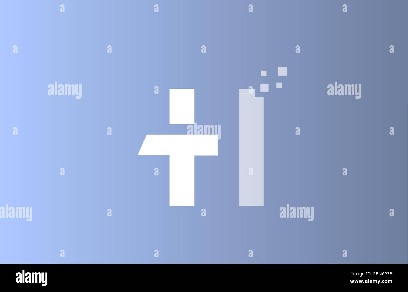 H white blue alphabet letter logo icon for company and business with ...