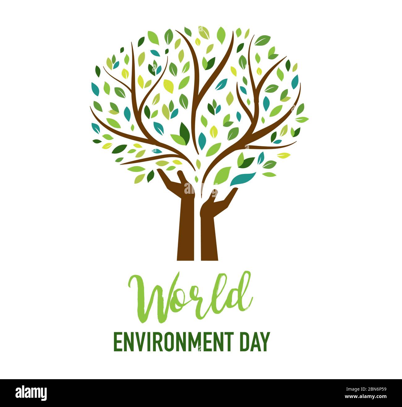 World Environment day, go green concept design. Vector illustration ...