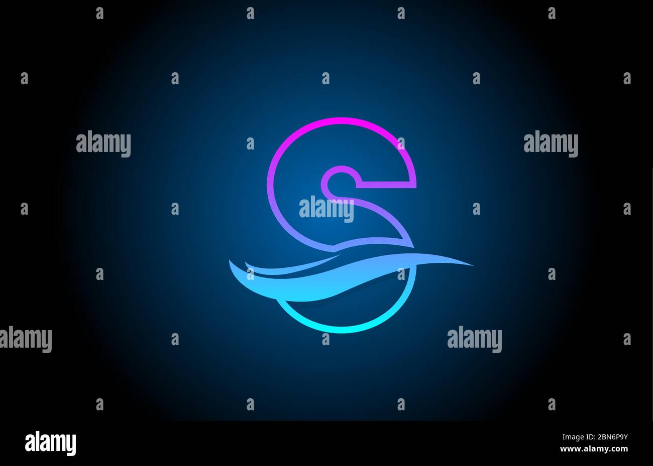 S blue and pink alphabet letter logo icon for company and business with ...