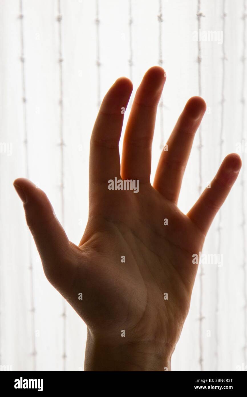 girl hand making directions with fingers Stock Photo - Alamy