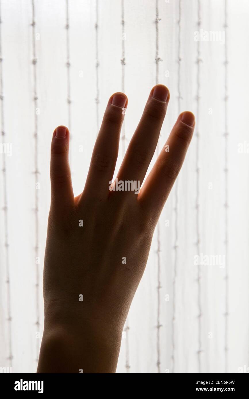 girl hand making directions with fingers Stock Photo - Alamy