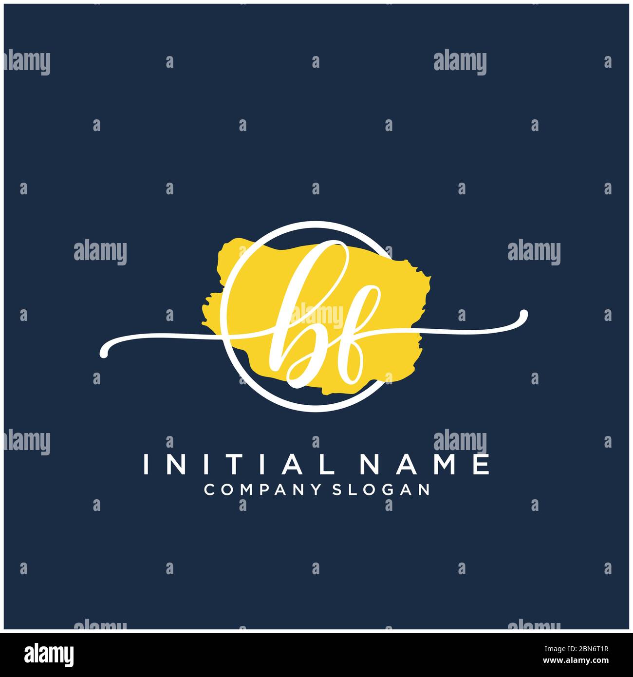Initial logo bf vector vectors hi-res stock photography and images - Alamy