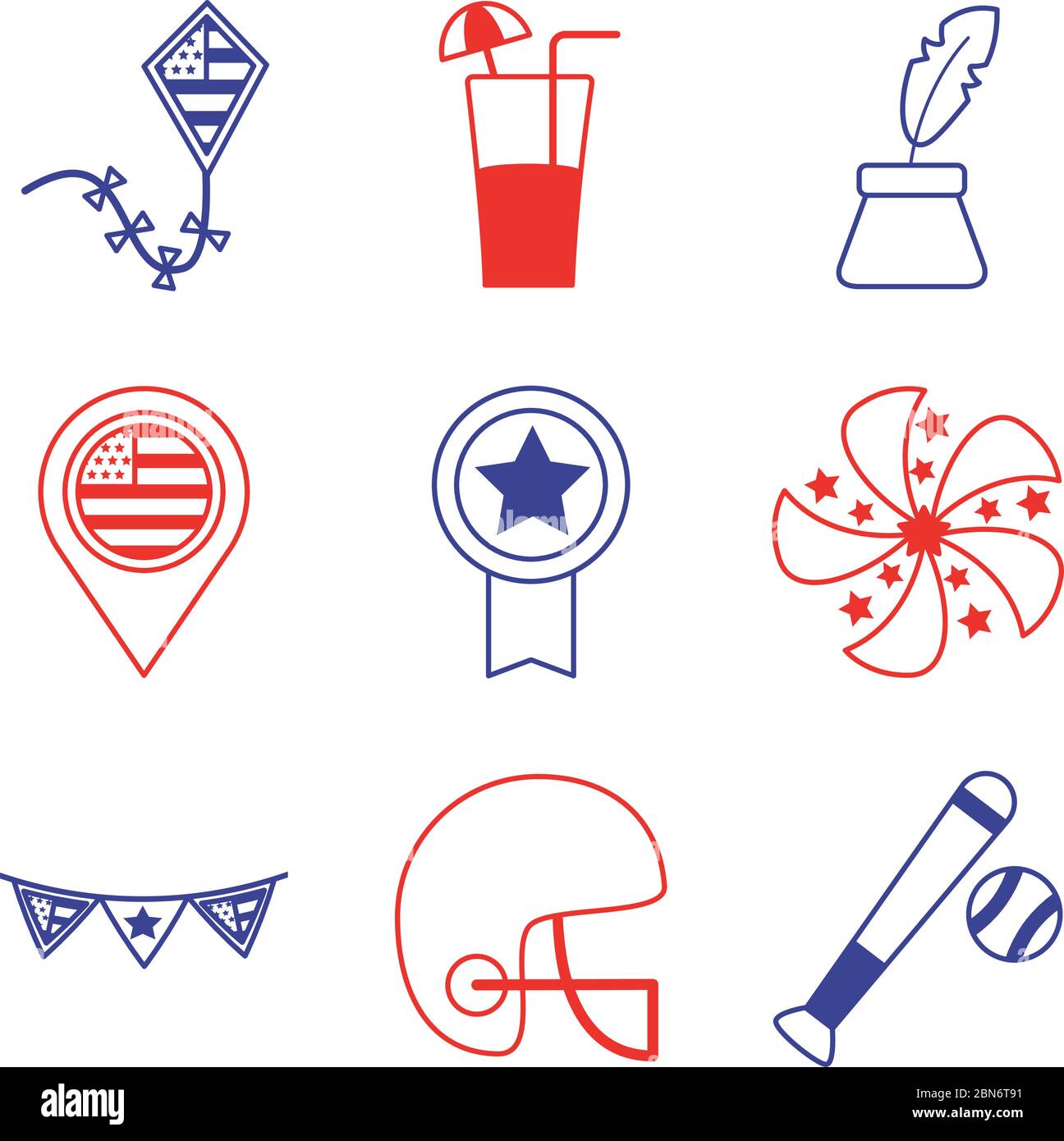 bundle of usa set icons Stock Vector Image & Art - Alamy