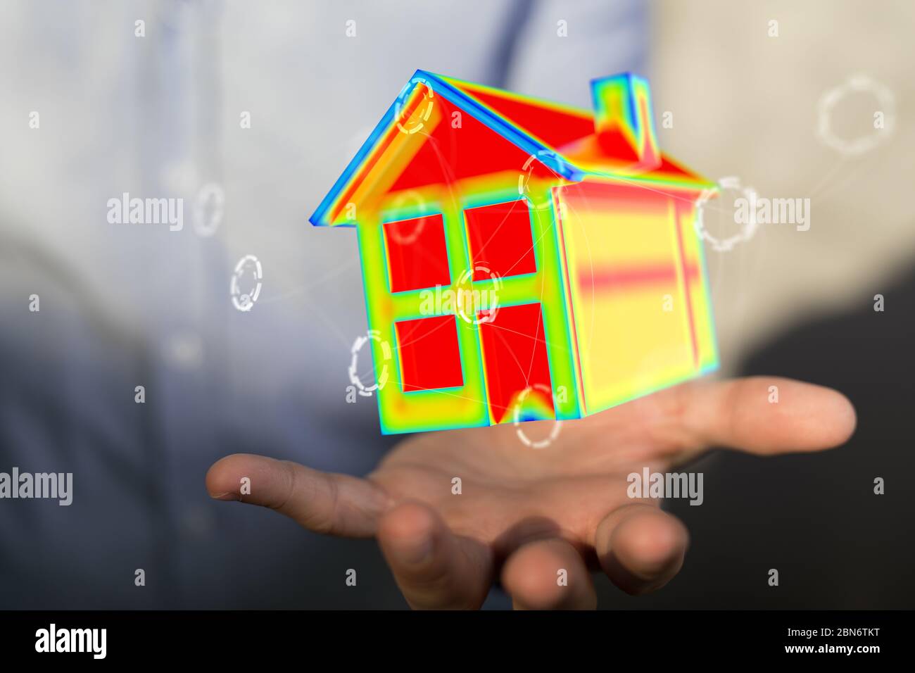 home efficient climate check estate Stock Photo - Alamy