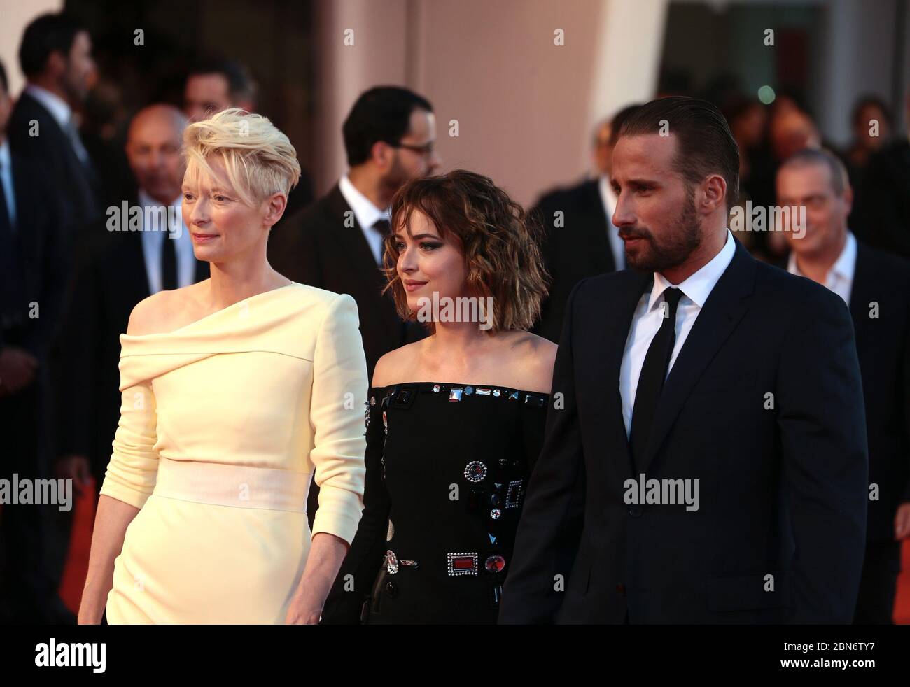 VENICE, ITALY - SEPTEMBER 06: Tilda Swinton, Dakota Johnson and ...