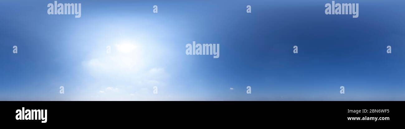 Seamless sky panorama as 360-degree view and beautiful cloud formations ...