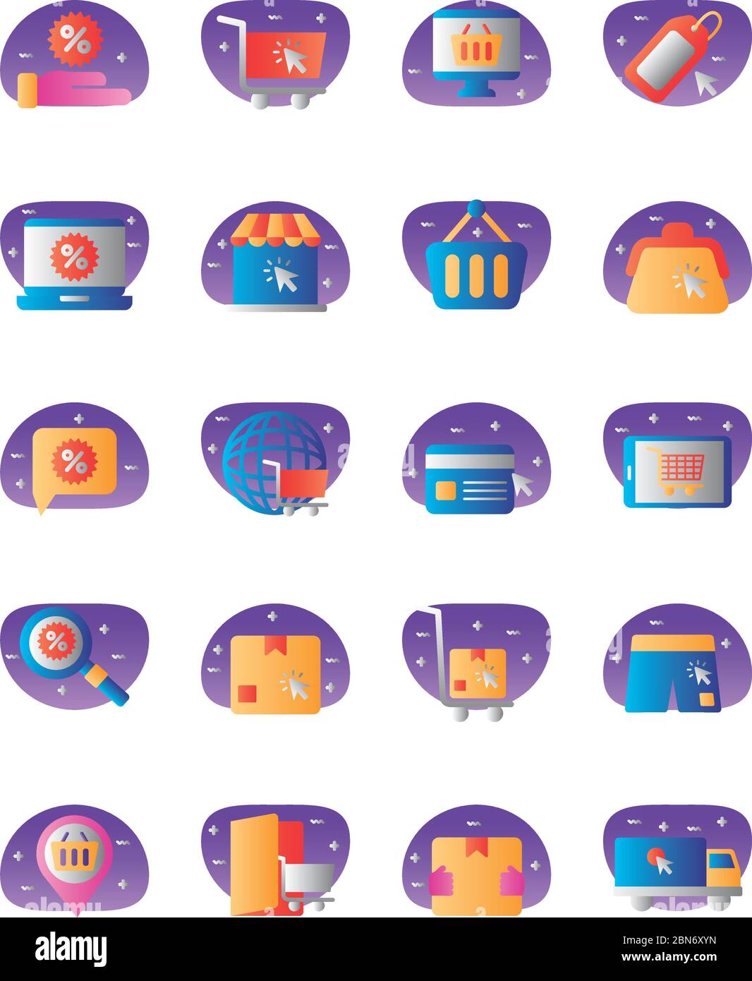 bundle of commercial set icons Stock Vector Image & Art - Alamy