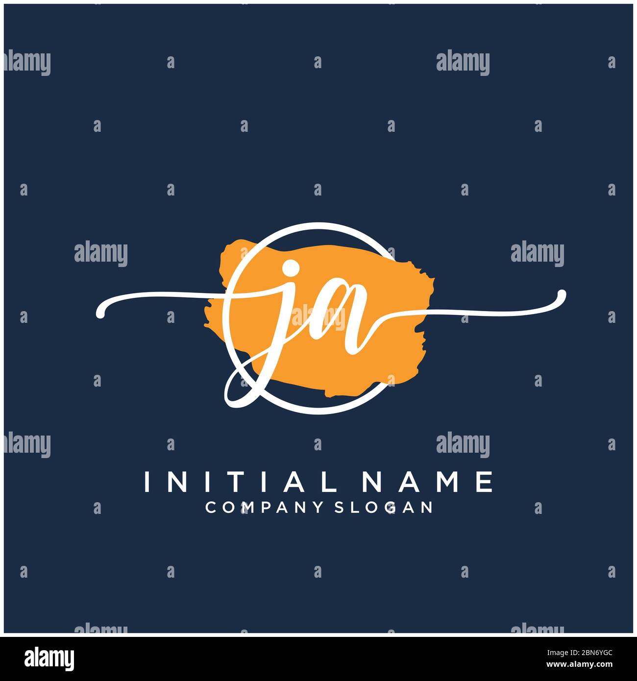 Ja initials logo hi-res stock photography and images - Alamy