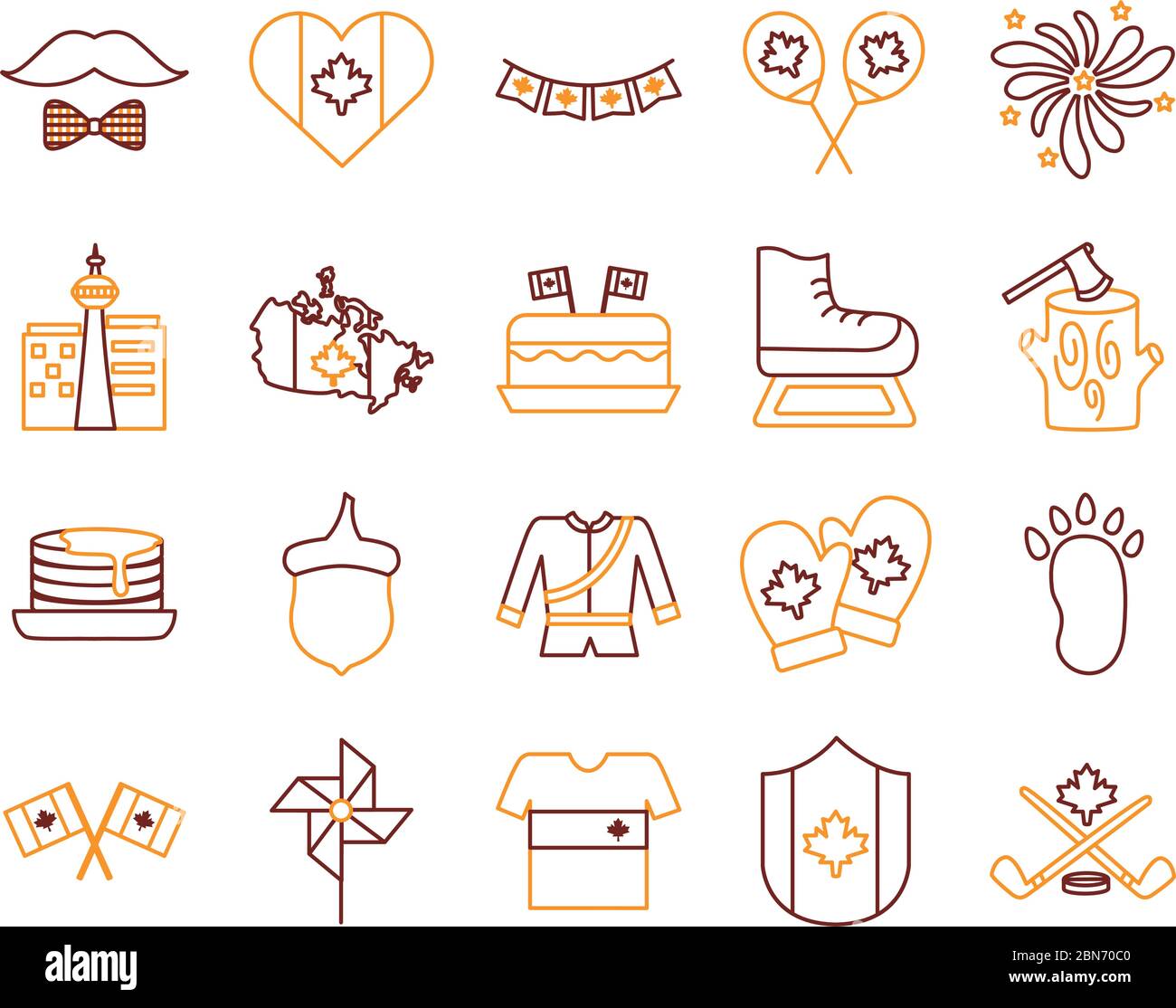 bundle of canadian set icons Stock Vector Image & Art - Alamy