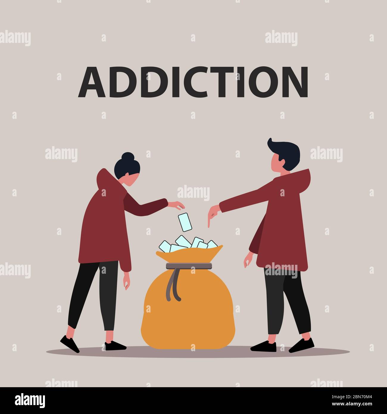 Teenage addict Stock Vector Images - Alamy