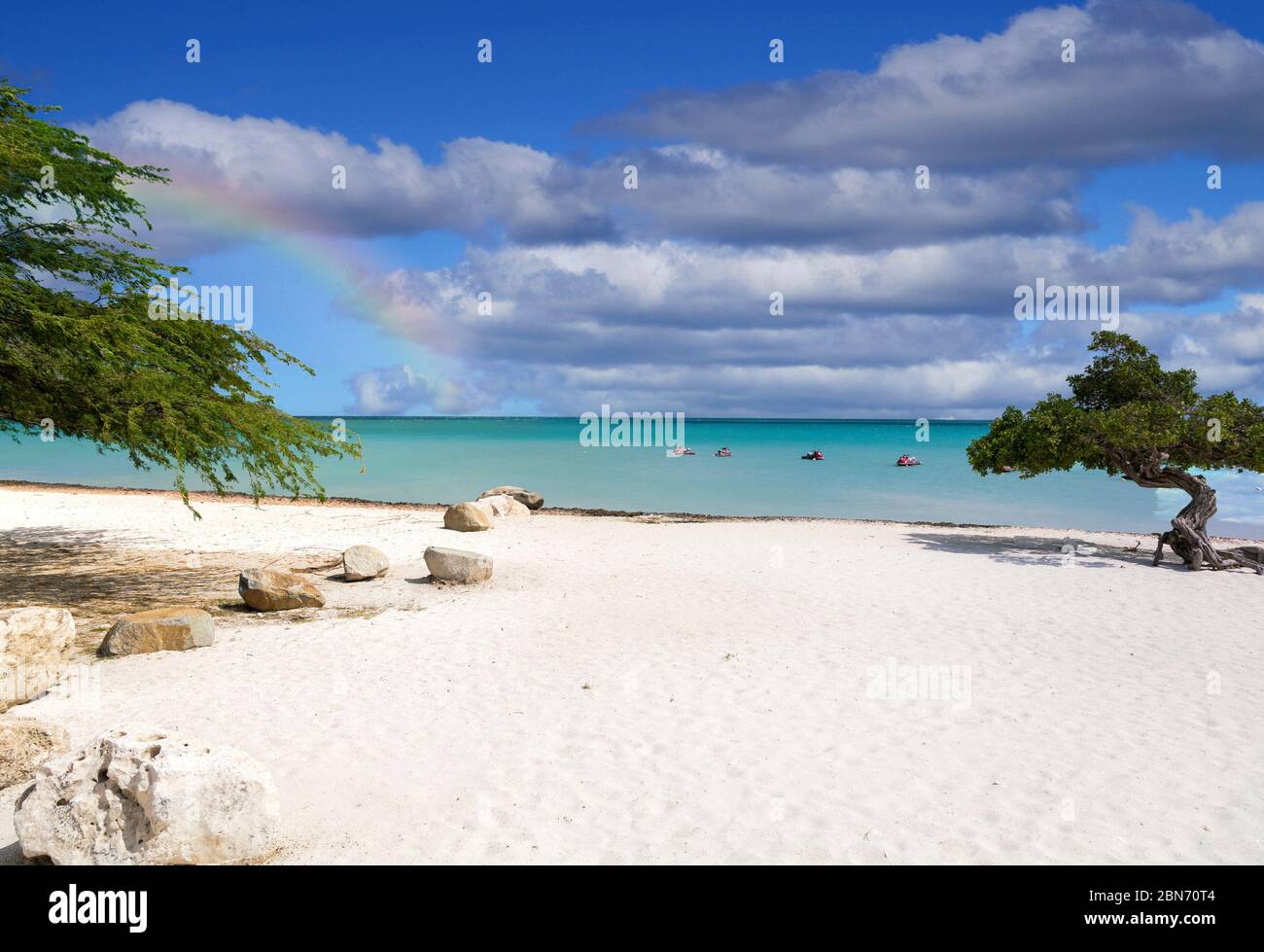 Sunny Aruba Beach Stock Photo - Alamy