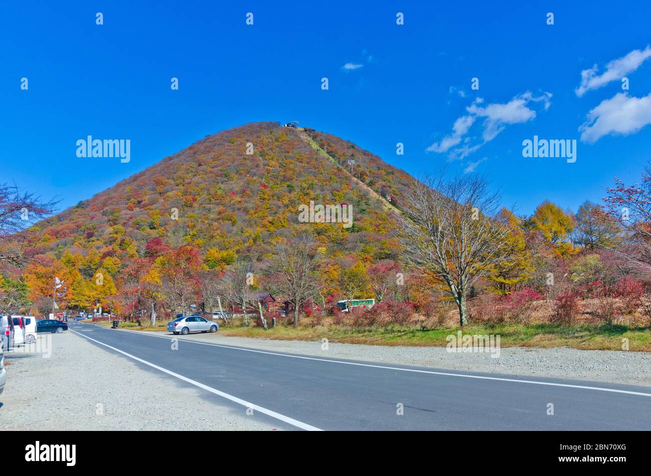 Mt. Haruna and Lake Haruna in Autumn season Stock Photo - Alamy