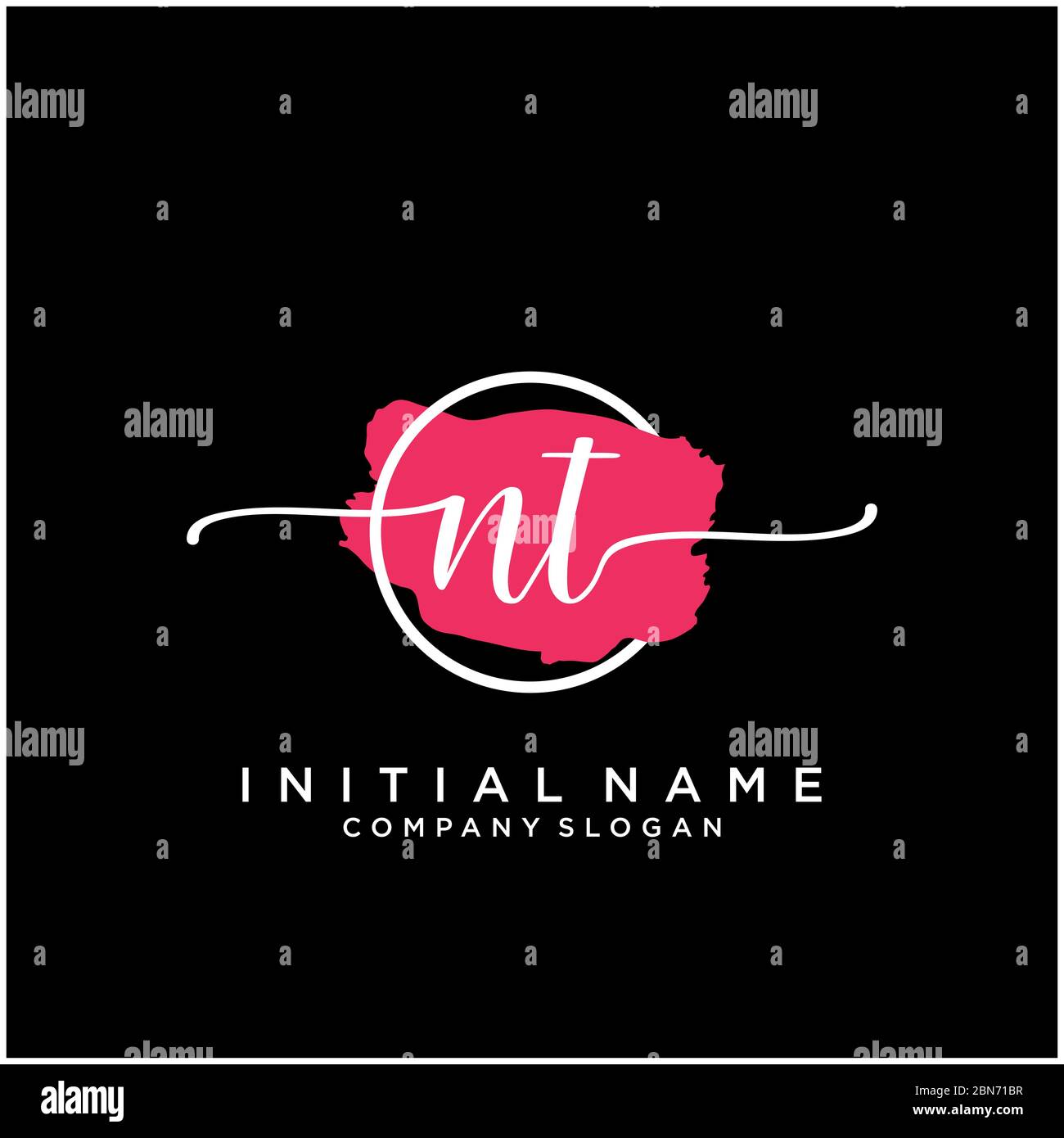 Nt initials logo Cut Out Stock Images & Pictures - Alamy