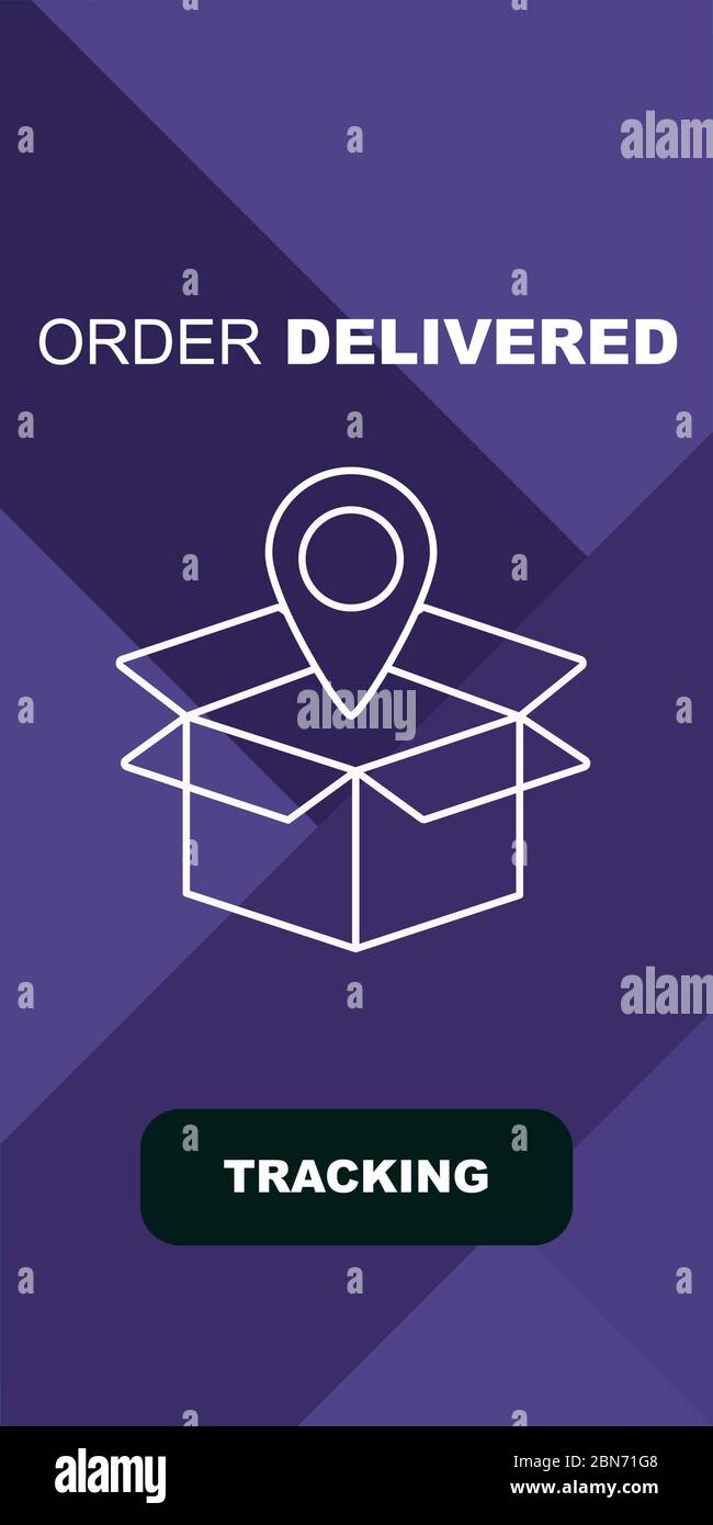 Online delivery tracking concept icon. Vector illustration Stock Vector ...