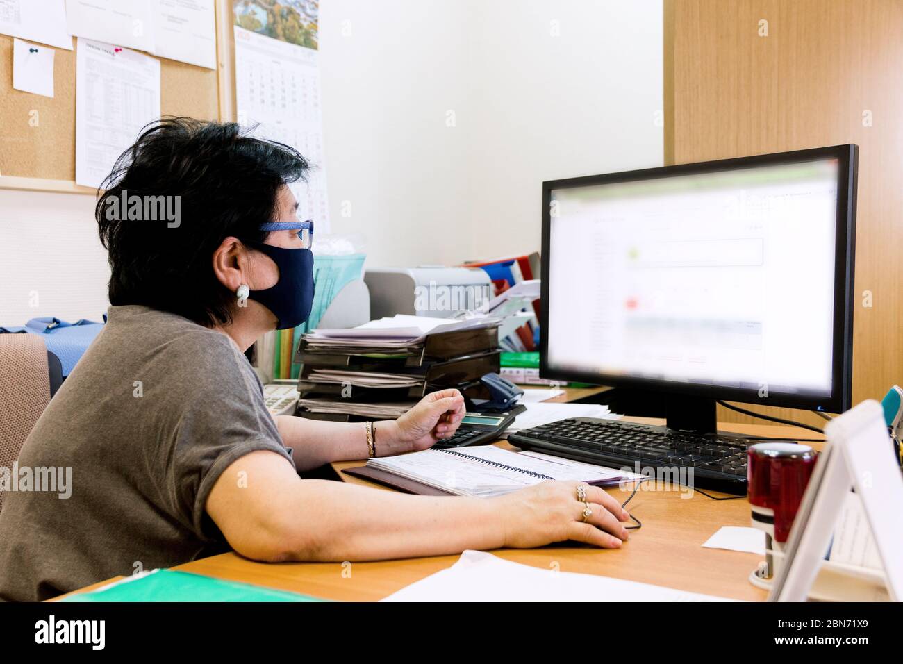 Protection of human face masks in a public place, prevention of ...