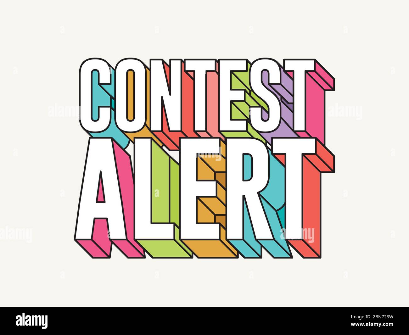Funky typographical contest alert symbol Stock Vector Image & Art - Alamy