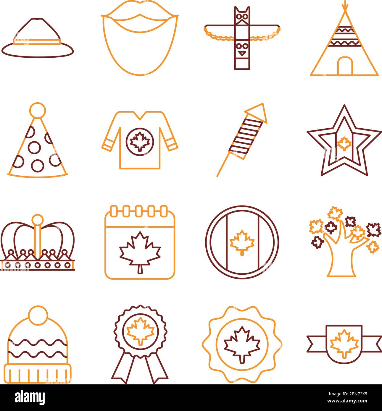 bundle of canadian set icons Stock Vector Image & Art - Alamy