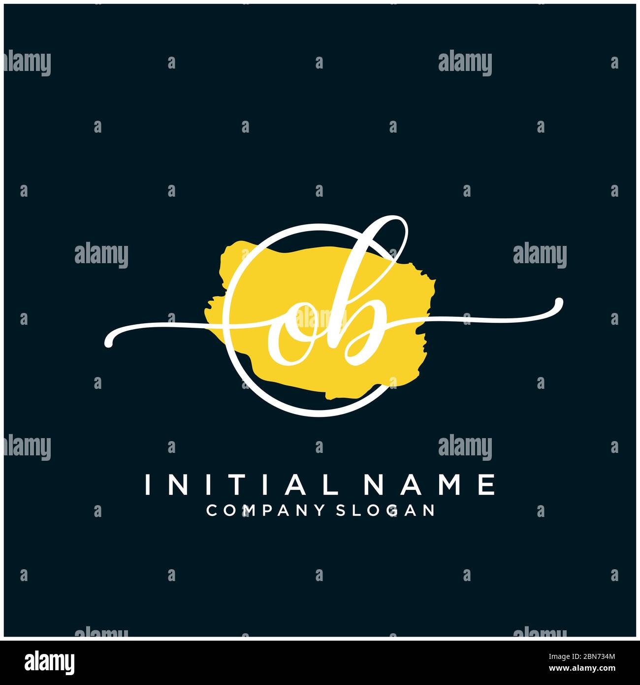 Ob initials logo Stock Vector Images - Alamy
