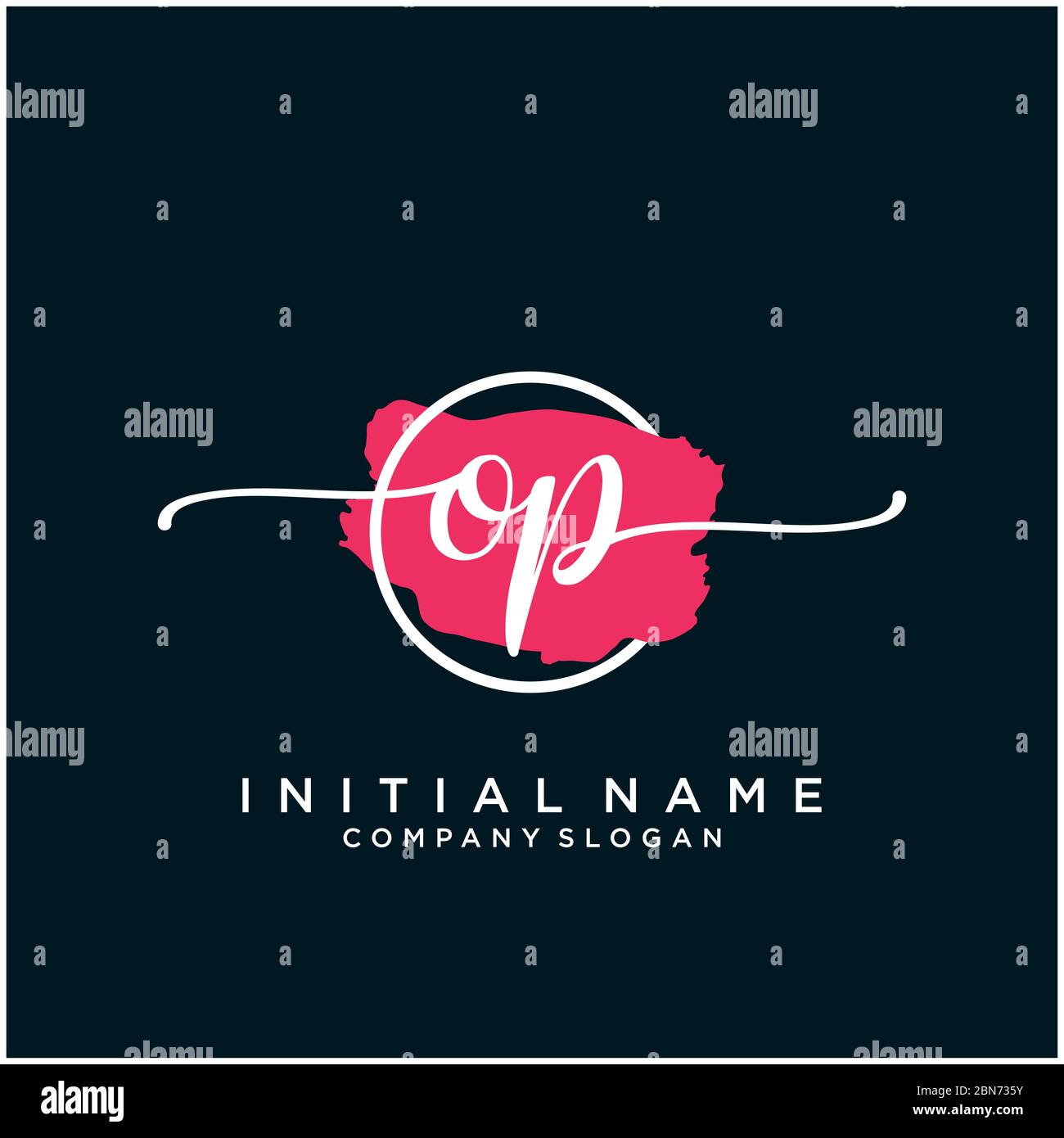 Op initial logo hi-res stock photography and images - Alamy