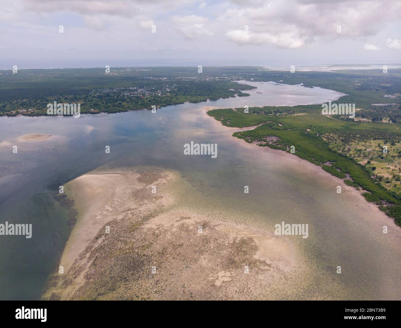 Uninhabited Tropical Islands in Indian Ocean. Aerial view of Pemba ...