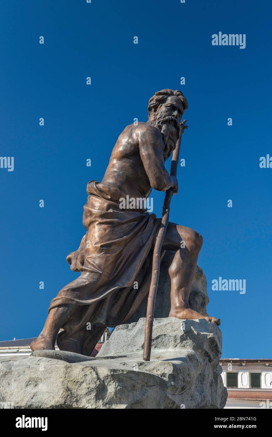 Statue of Krakonos aka Rubezahl at Krakonos Fountain, 1892, at ...