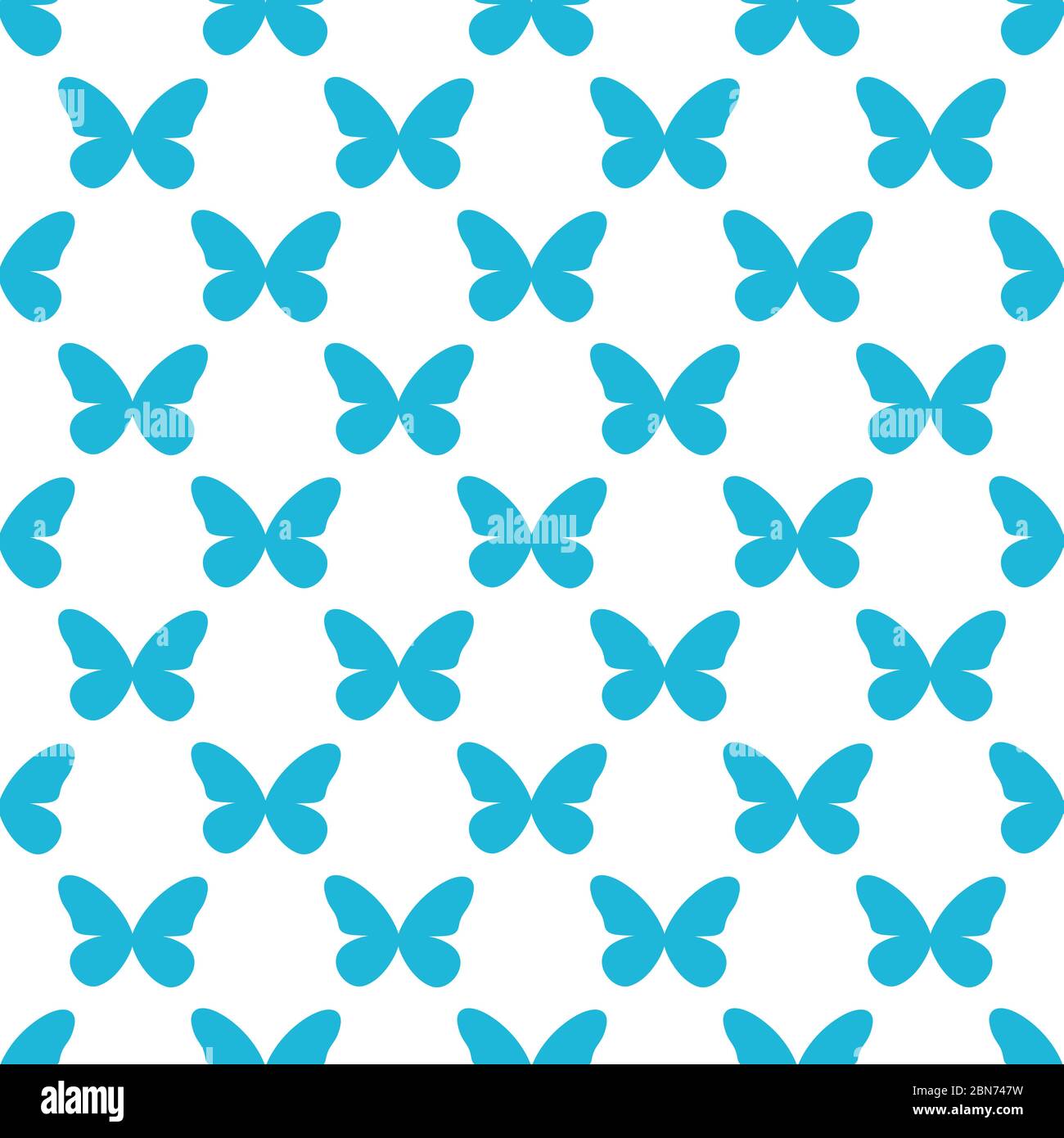Blue Seamless butterfly pattern. Stock vector illustration Stock Vector ...