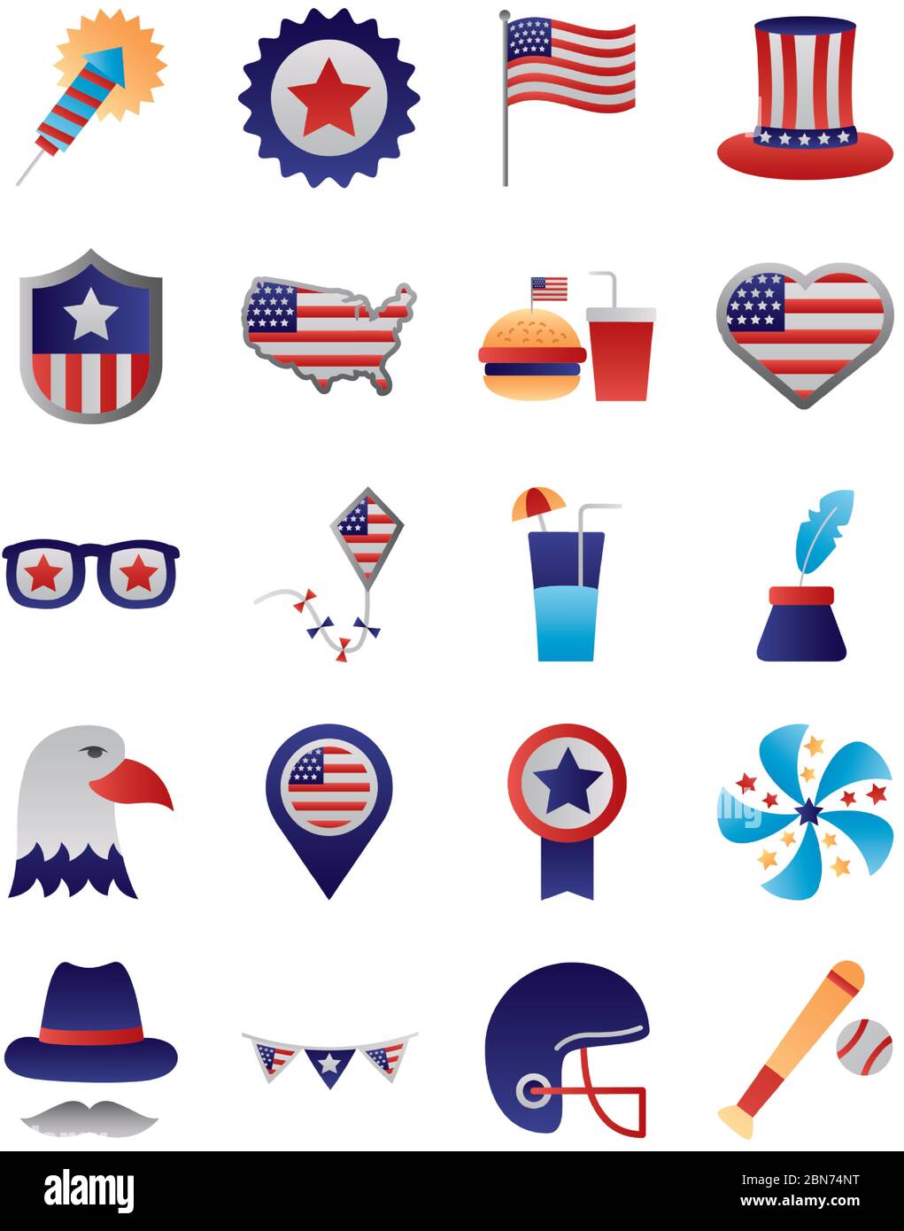 American flags bundle hi-res stock photography and images - Alamy