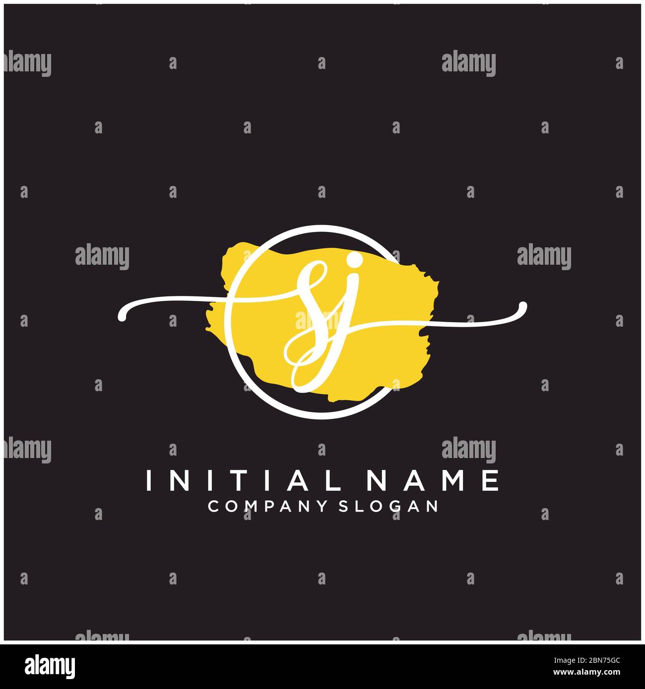 Letter sj logo Black and White Stock Photos & Images - Alamy