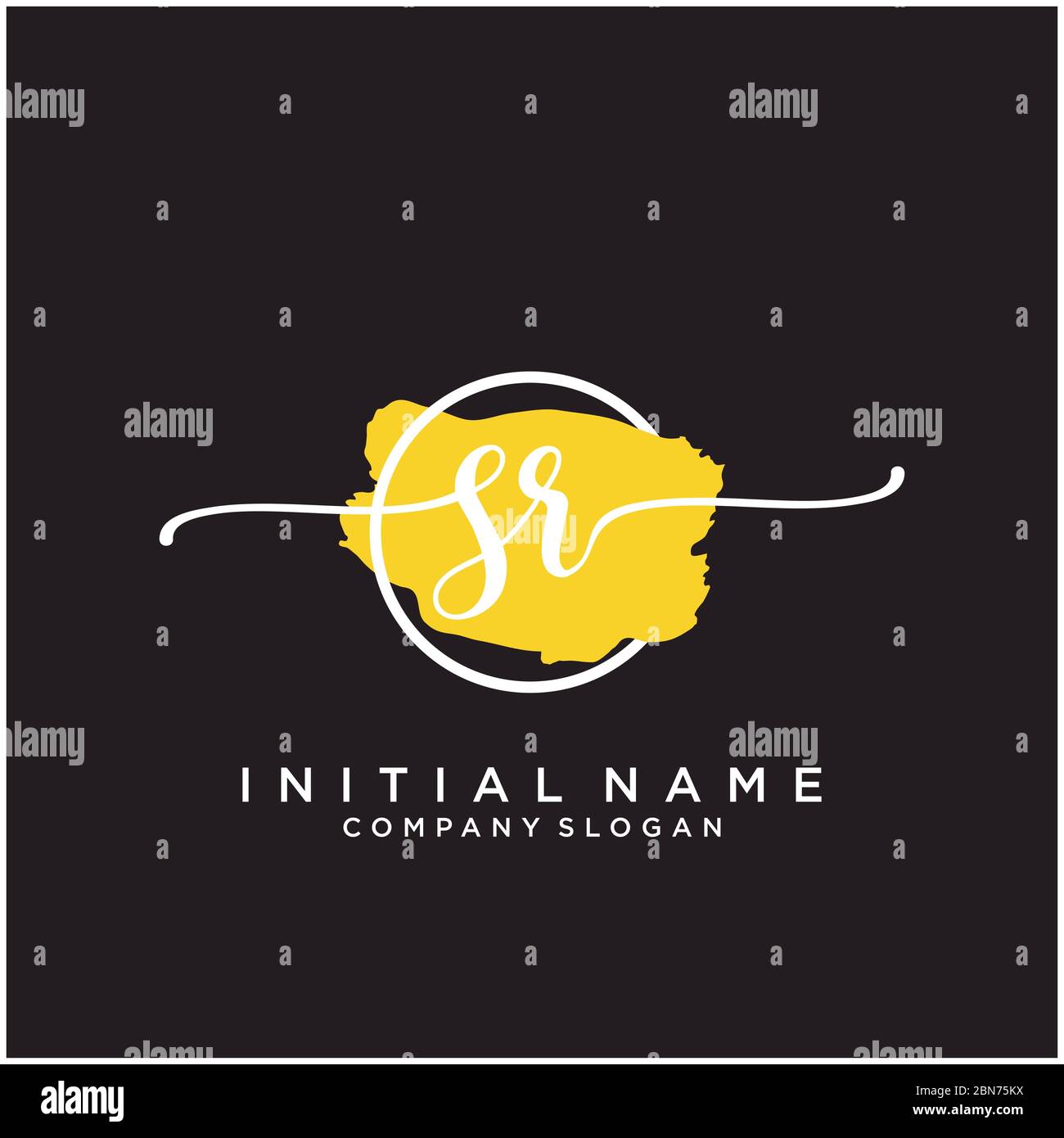 Initial sr logo hi-res stock photography and images - Alamy