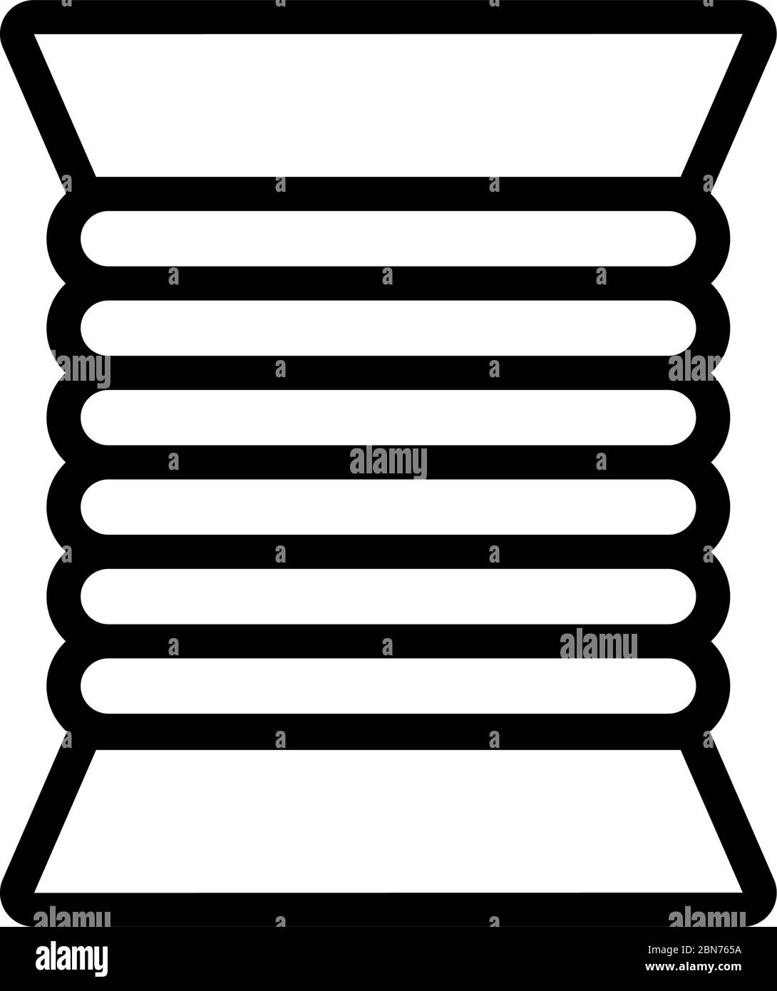 coiled cable cord icon vector outline illustration Stock Vector Image ...