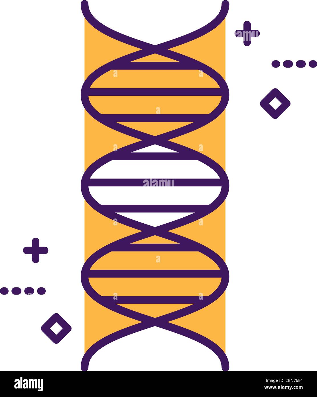dna molecule medical symbol line and fill style Stock Vector Image ...