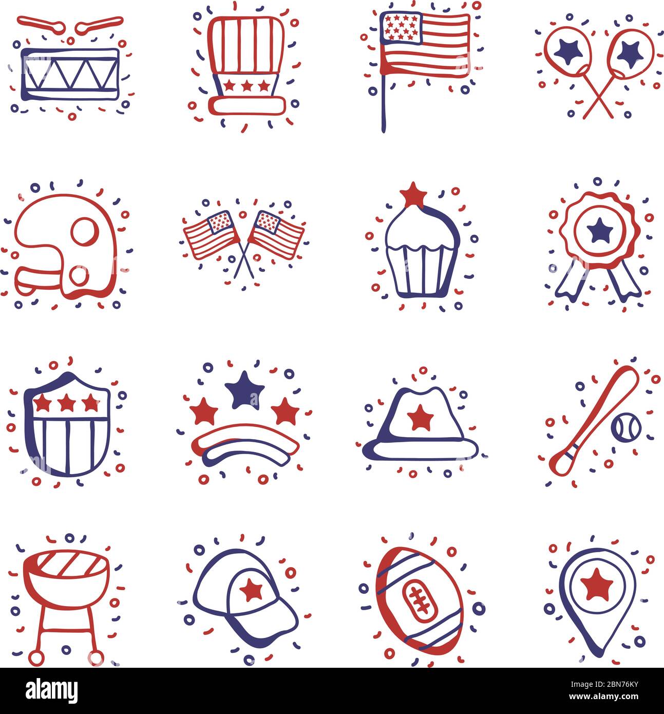 bundle of usa set icons Stock Vector Image & Art - Alamy