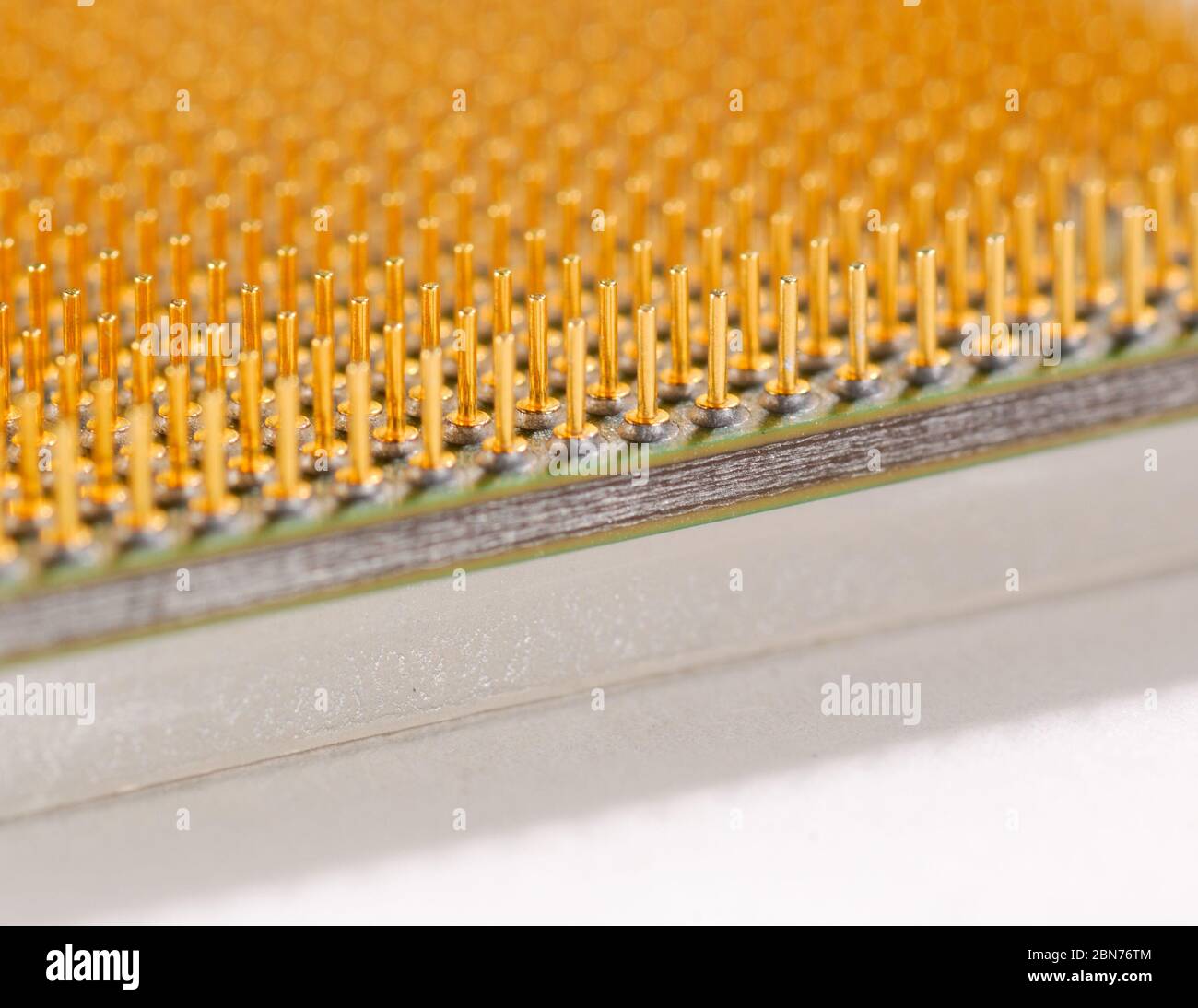 central microprocessor with gold contacts Stock Photo - Alamy