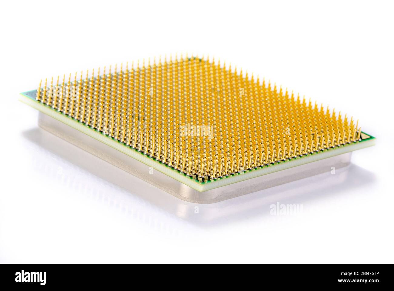 central microprocessor with gold contacts Stock Photo - Alamy
