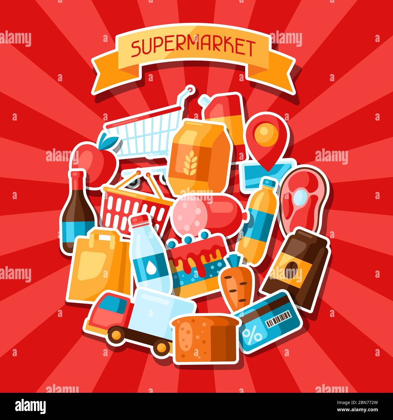 Grocery Food Stickers