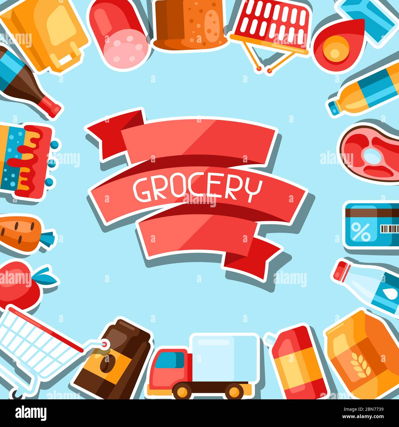 Grocery Food Stickers