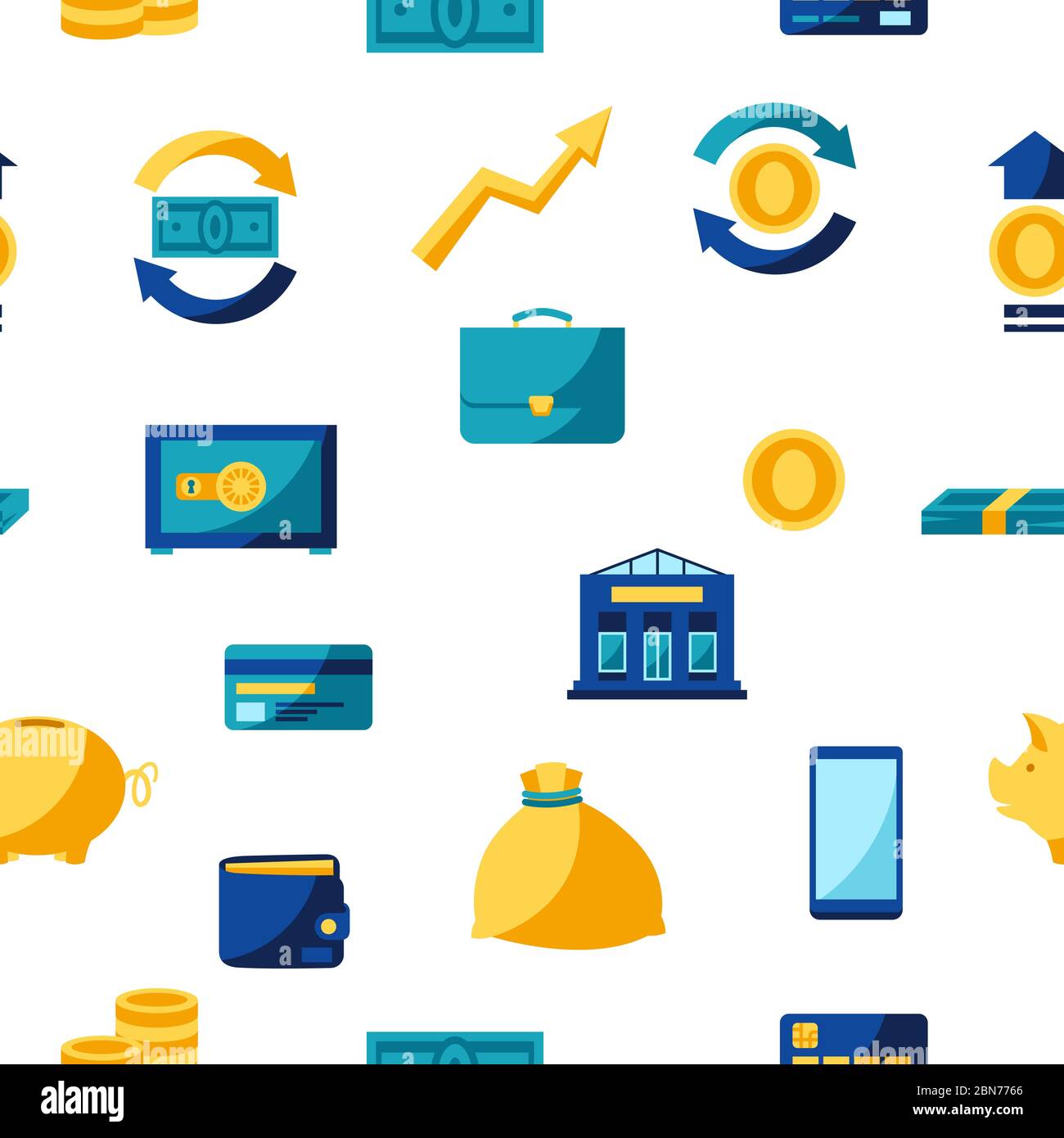Banking seamless pattern with money icons Stock Vector Image & Art - Alamy