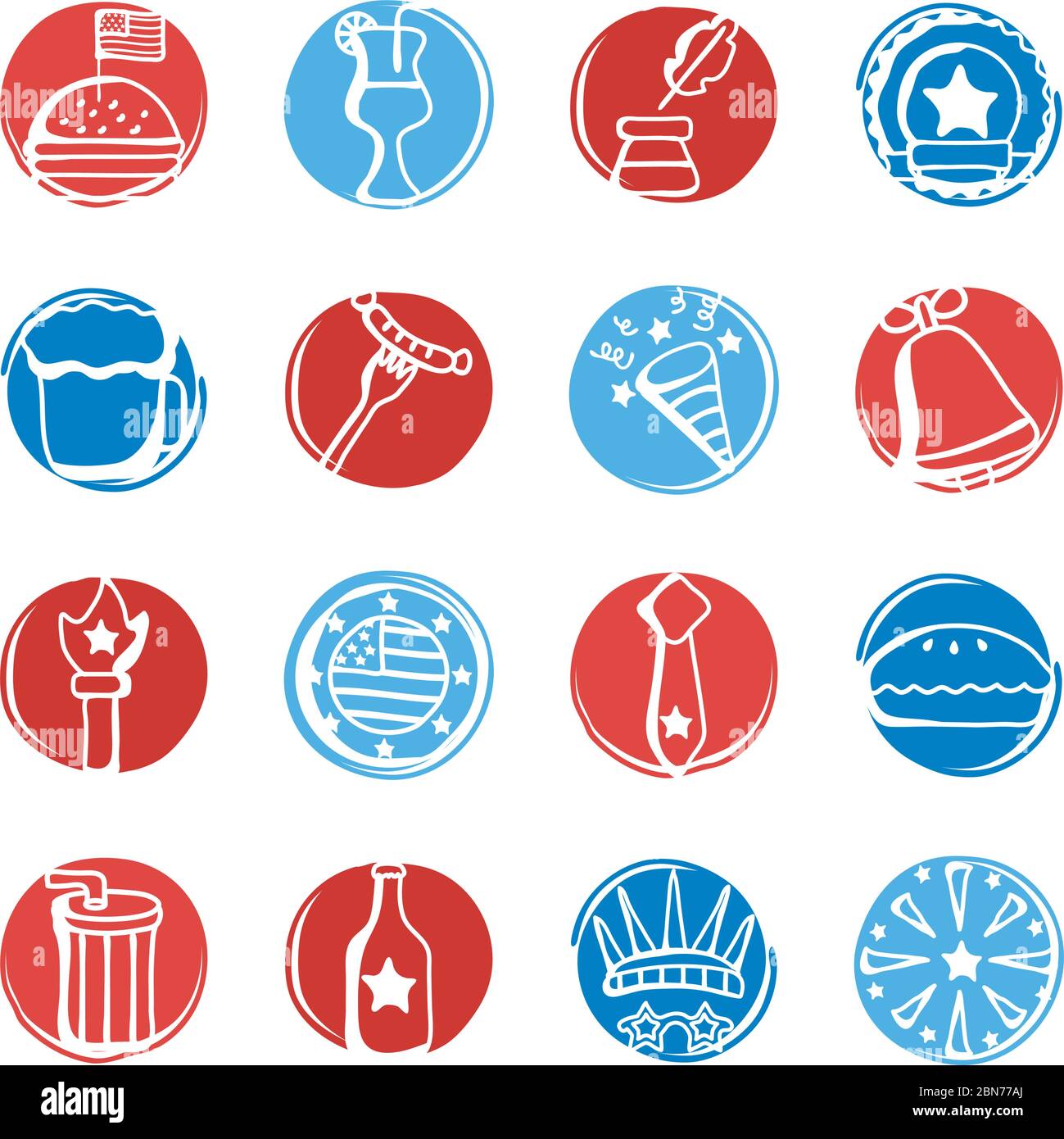 bundle of usa set icons Stock Vector Image & Art - Alamy