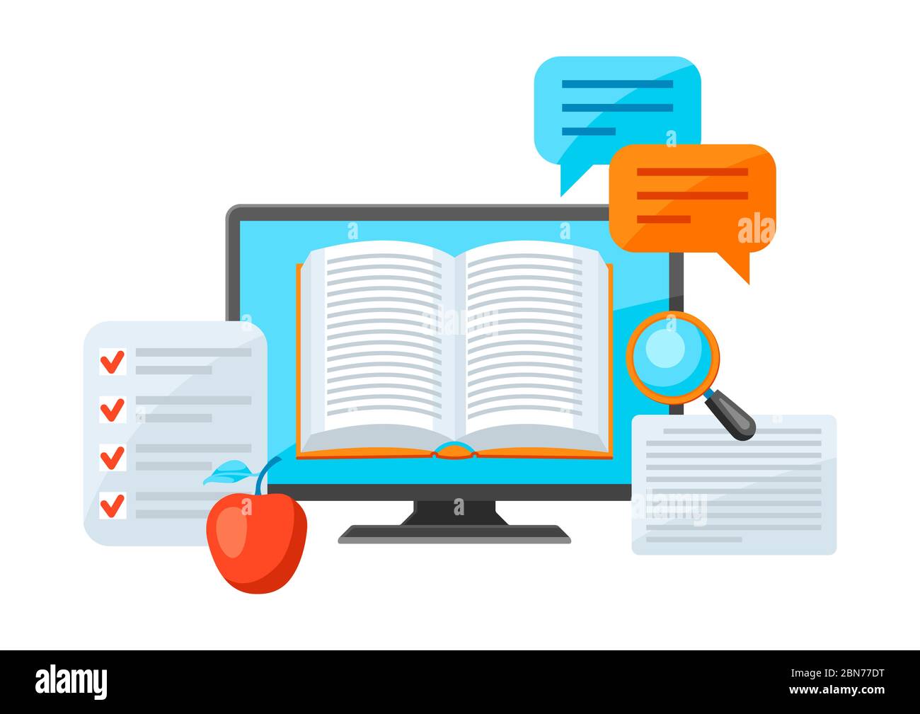 Modern education online lesson Cut Out Stock Images & Pictures - Alamy