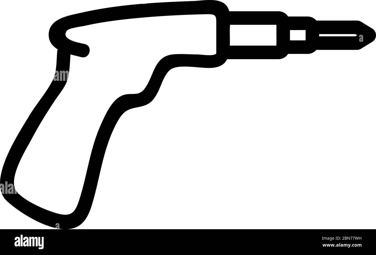 hand soldering iron icon vector outline illustration Stock Vector Image ...