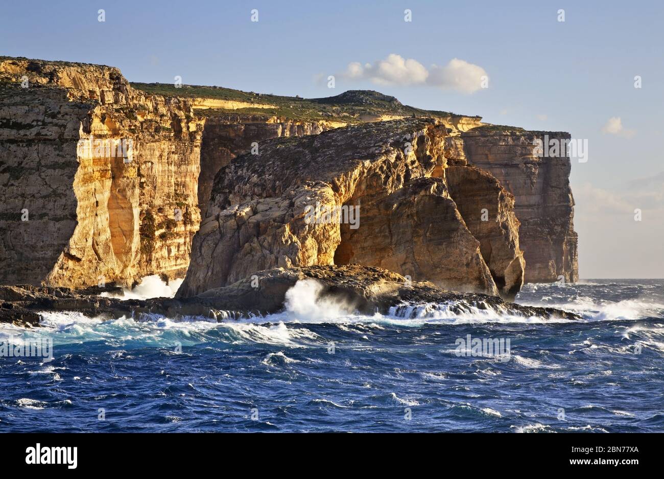 Fungus Rock on Gozo island. Dwejra Bay. Malta Stock Photo - Alamy