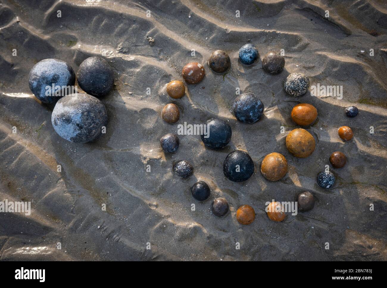 Spherical stones on the beach hi-res stock photography and images - Alamy