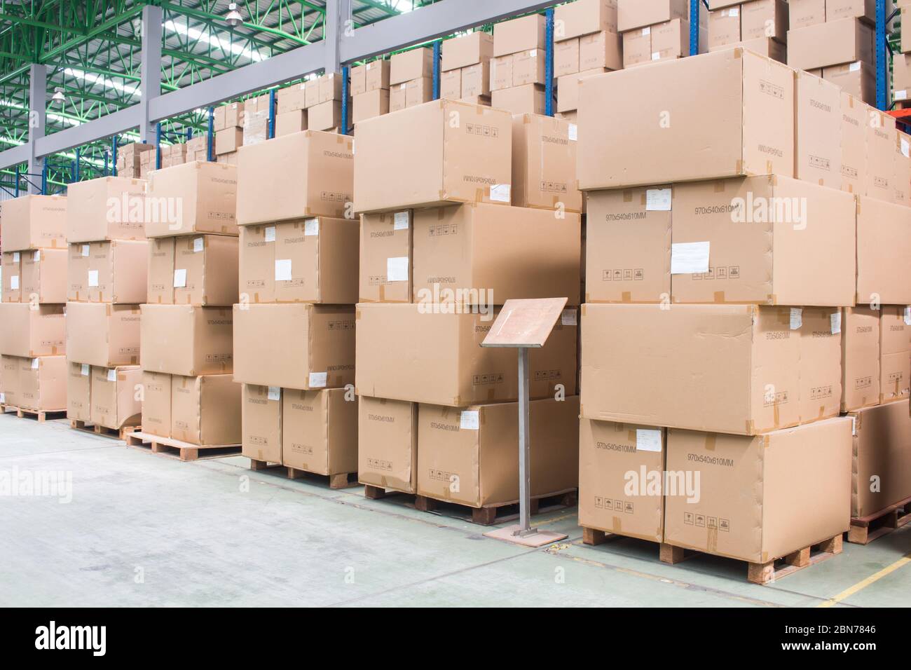 The product or part boxes interior of warehouse Stock Photo - Alamy