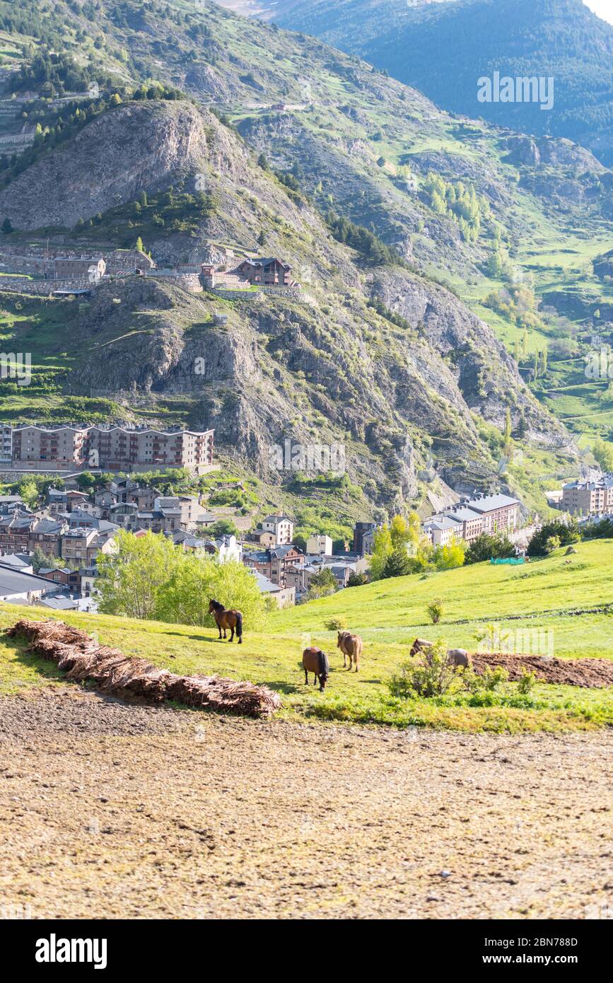 Canillo, Andorra : 2020 May 12 : Cityscape of Canillo, Andorra in ...