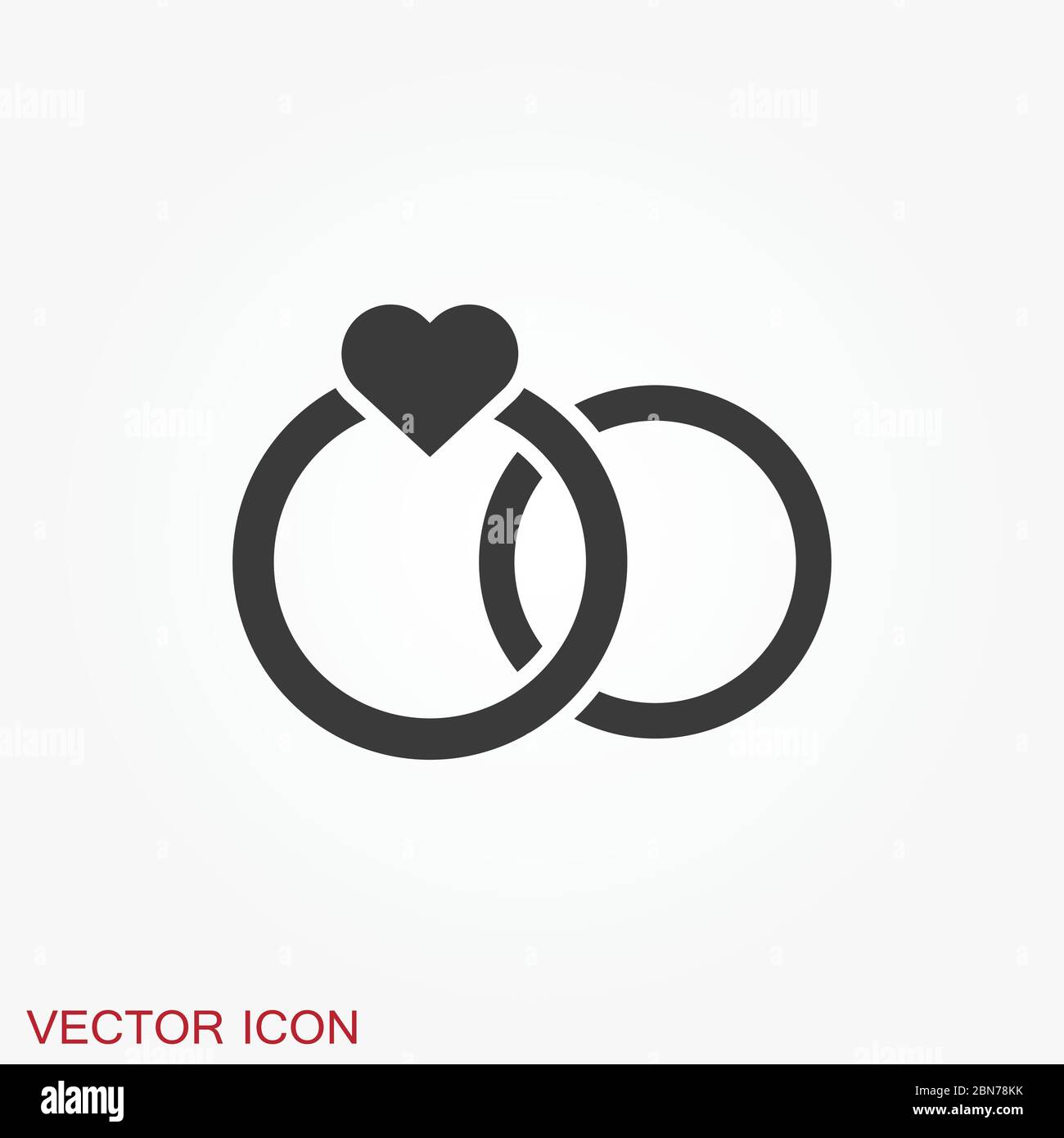 Ring icon, engagement and wedding ring. Vector illustration Stock ...
