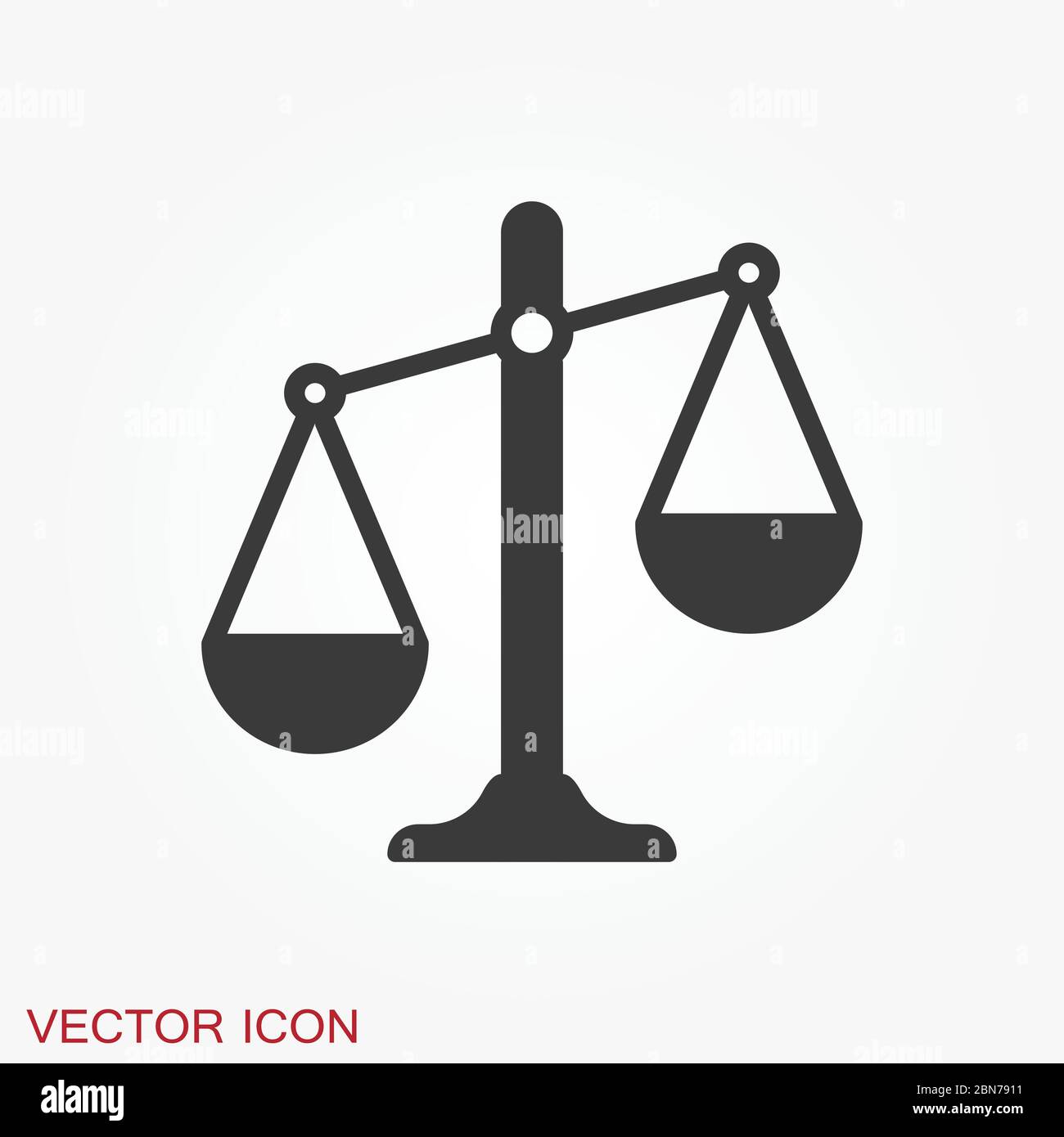 Scales icon. Scales of justice vector icon. Court of law symbol Stock ...