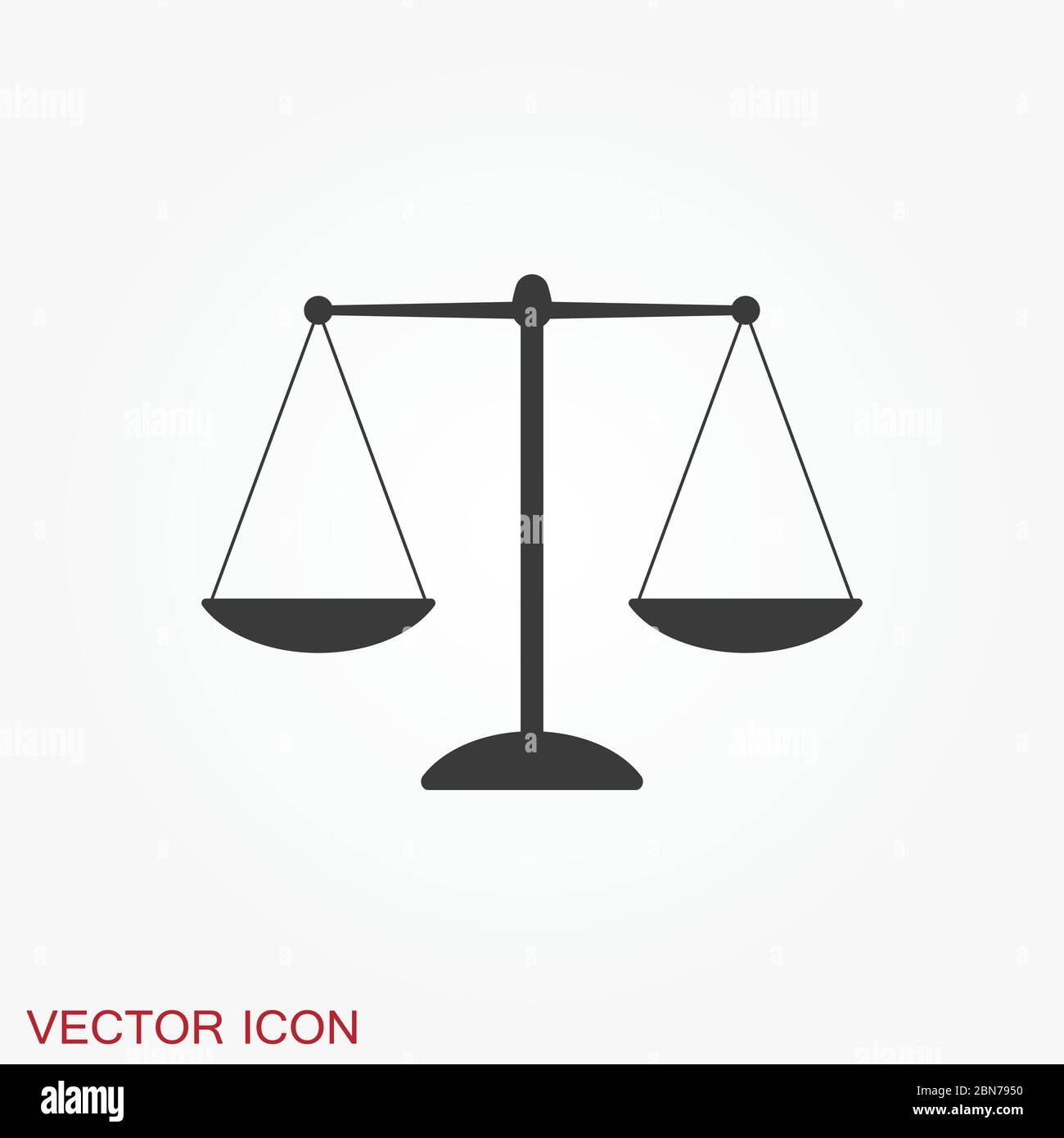 Scales icon. Scales of justice vector icon. Court of law symbol Stock ...
