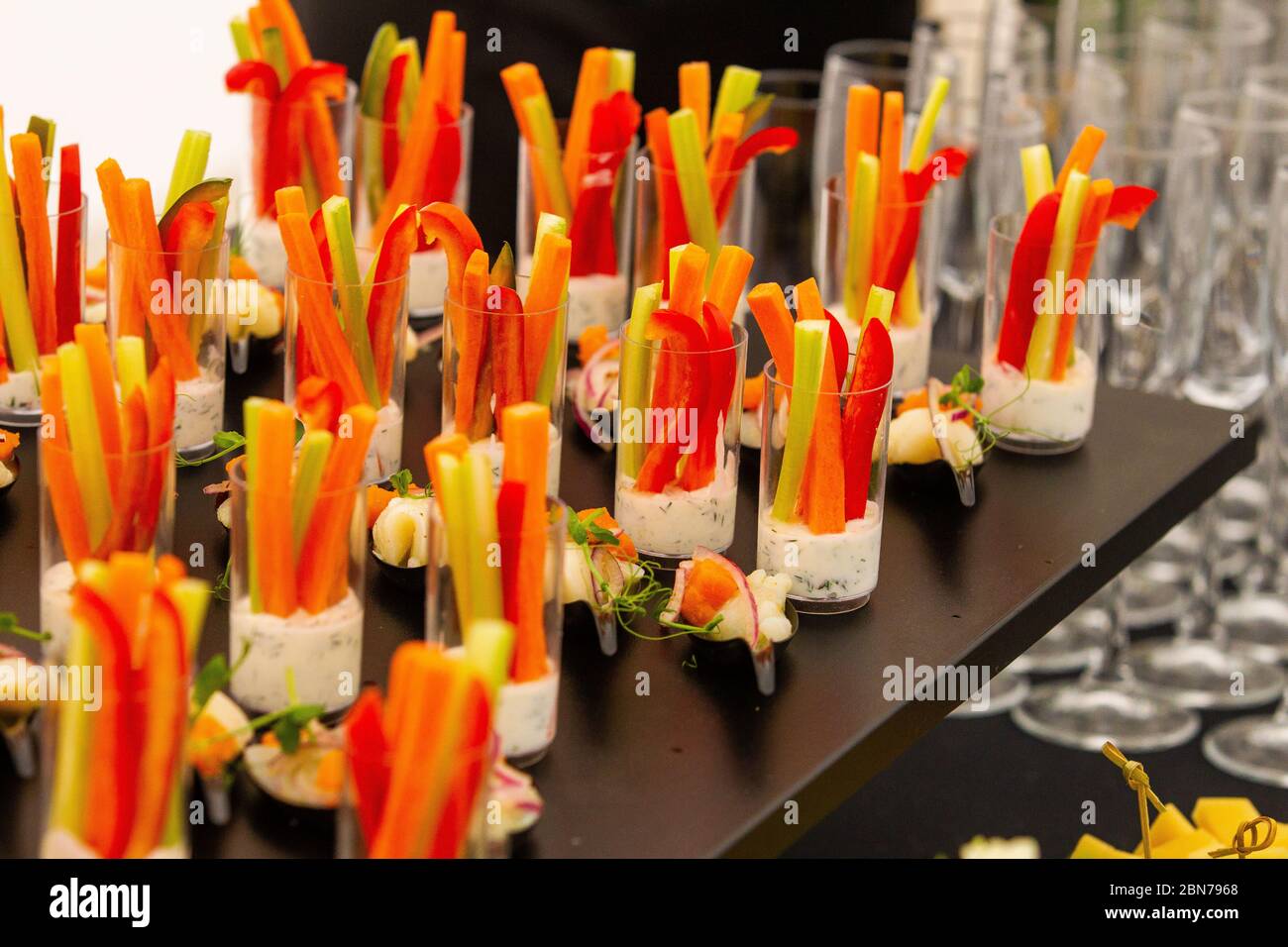 Away catering variety of luxury meals Stock Photo - Alamy
