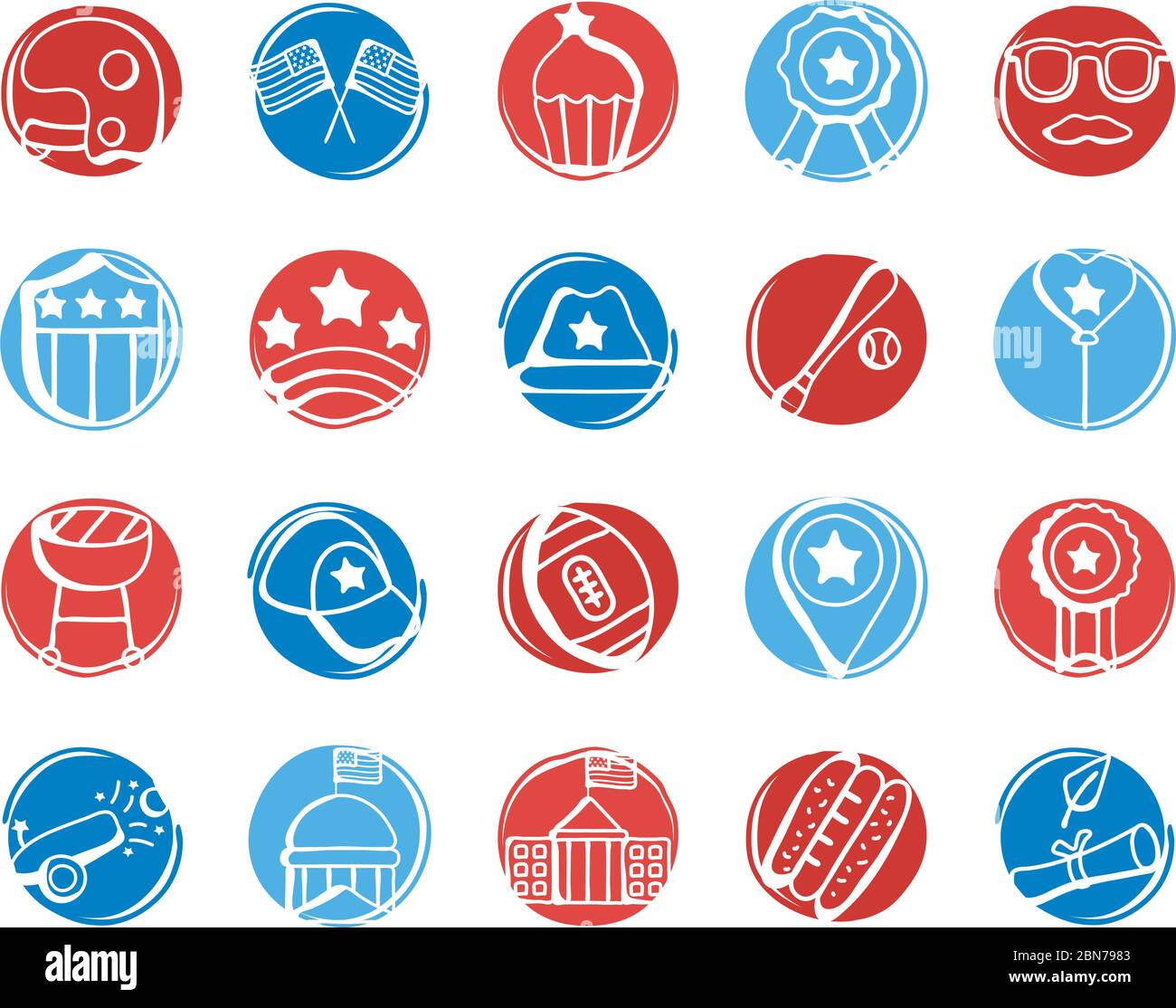 American flags bundle Stock Vector Images - Alamy